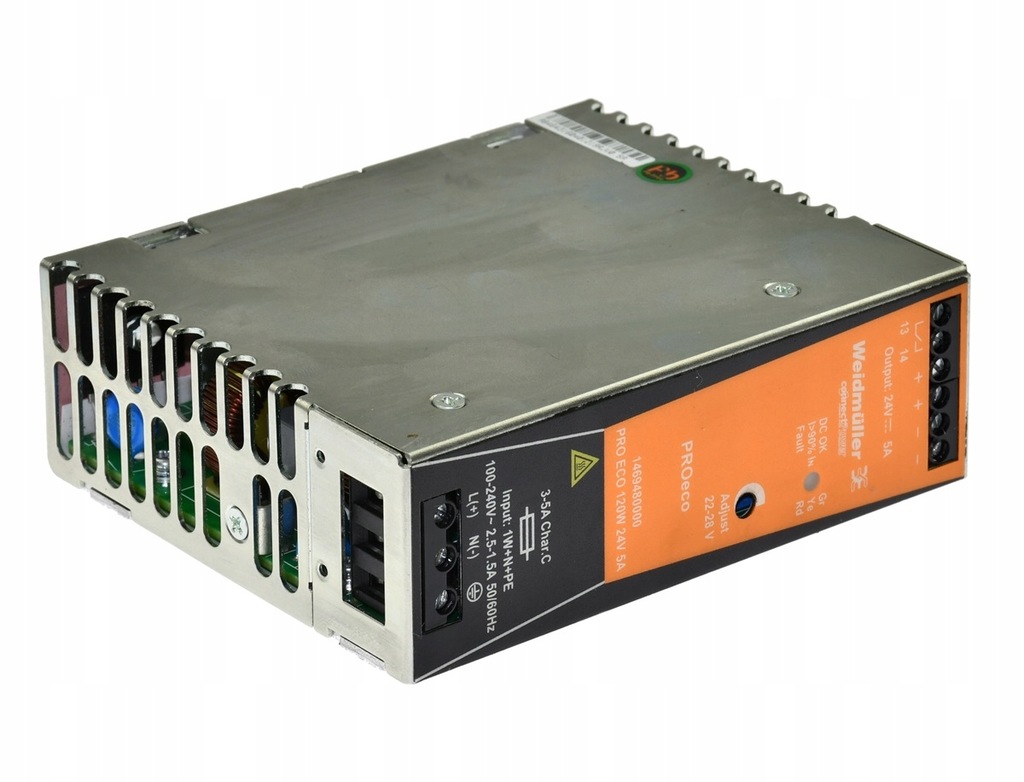 PRO ECO 120W 24V 5A Weidmuller Zasilacz 24V 5A - 12488526178 ...