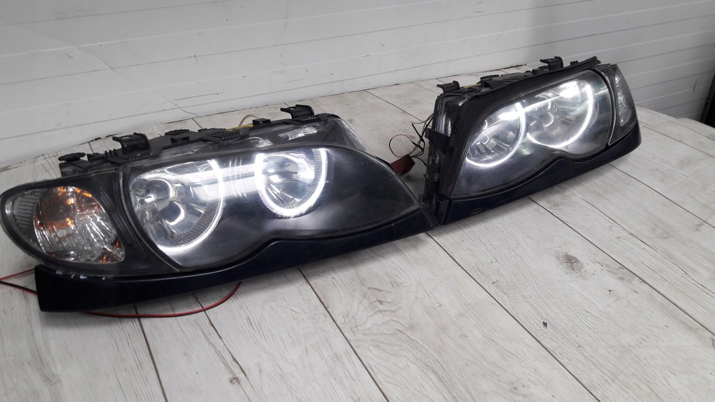 BMW E46 LIFT LAMPA LAMPY PRZÓD RINGI KOMPLET EUROP - 13448500335 - oficjalne archiwum Allegro
