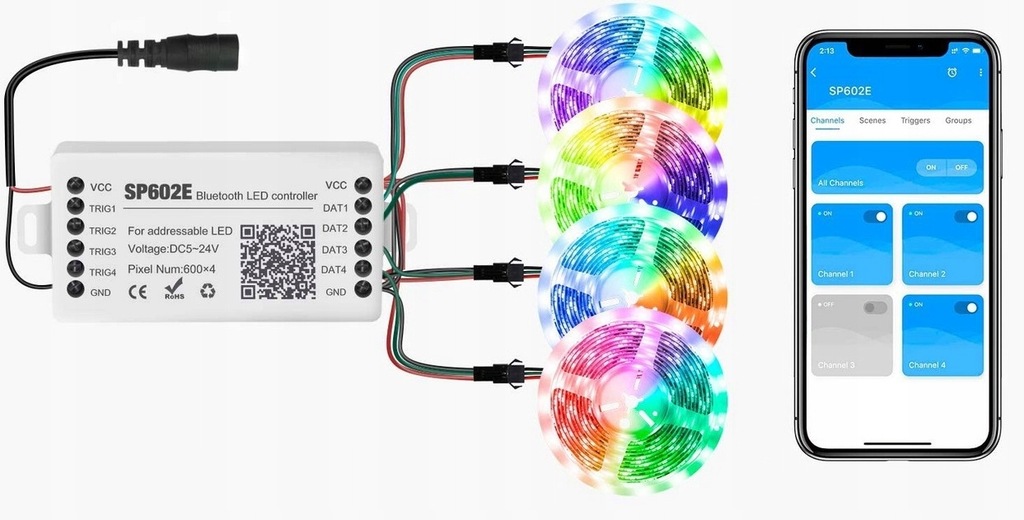 SP602E Sterownik LED ARGB - 13523289721 - oficjalne archiwum Allegro