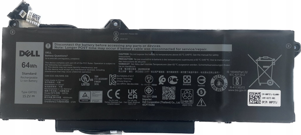 Oryginalna bateria Dell Latitude 5521 5431 GRT01 - 13515104448 ...