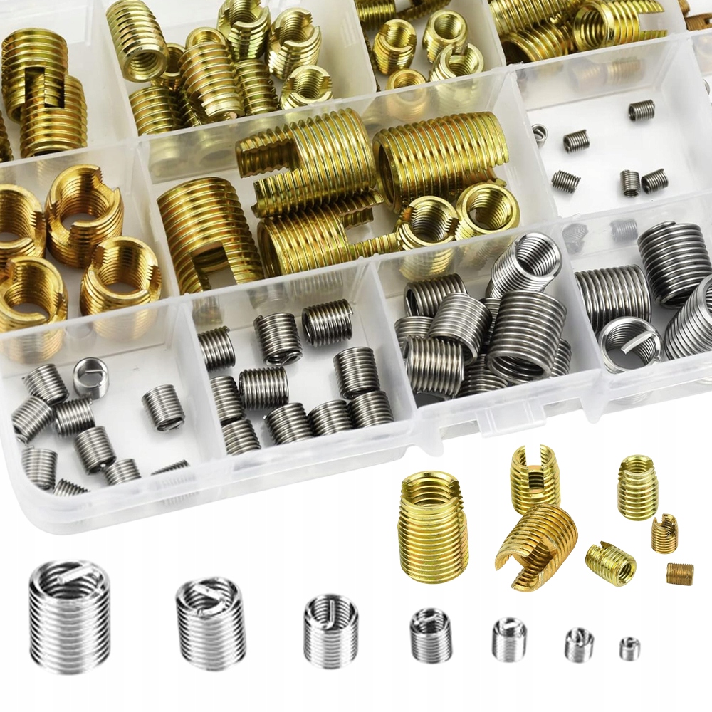 Tulejki do naprawy gwintu M3/M4/M5/M6/M8/M10/M12 stal nierdzewna 116 szt - 16894614842 ...
