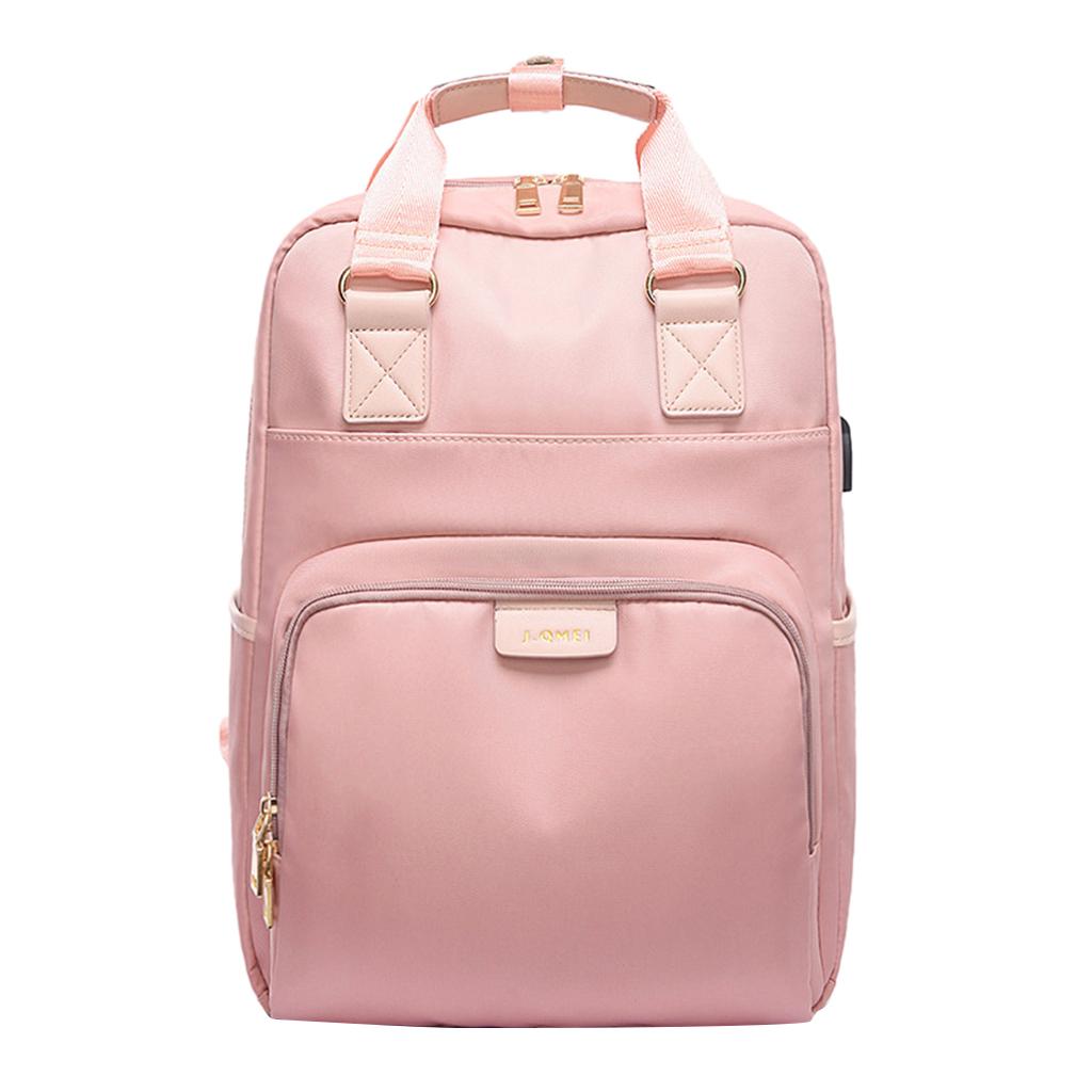 Waterproof Laptop Backpack Simple Daypack Pink L - 14157378214 ...