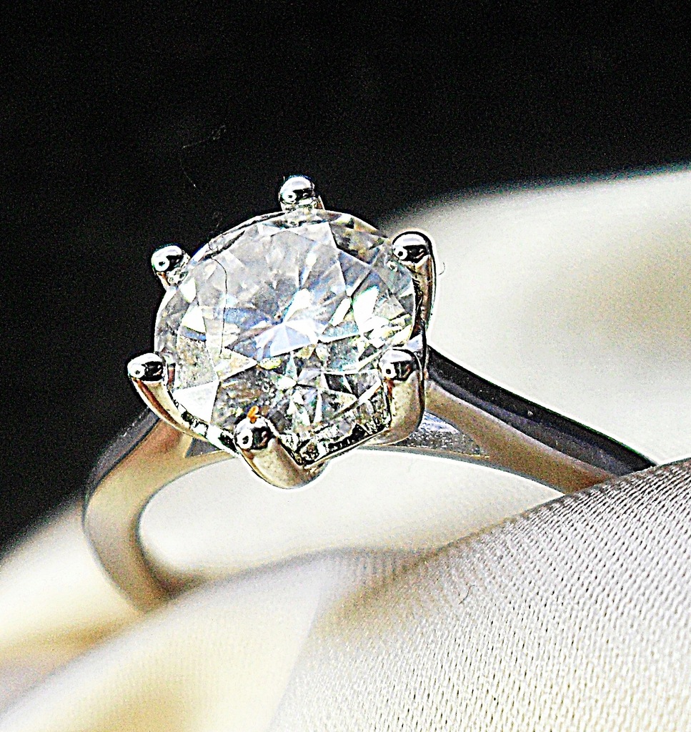 SOLITER BRYLANT 2CT P L A T Y N A PT 950 NAJWYZSZA PROBA PLATYNY - 14957637358 - oficjalne ...