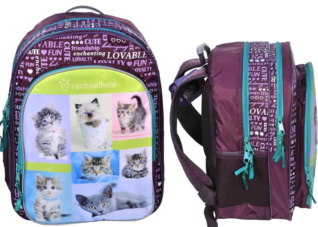 PLECAK SZKOLNY Z KOTKIEM KOTEM KOT DLA DZIEWCZYNY - 6911542038 - oficjalne archiwum Allegro