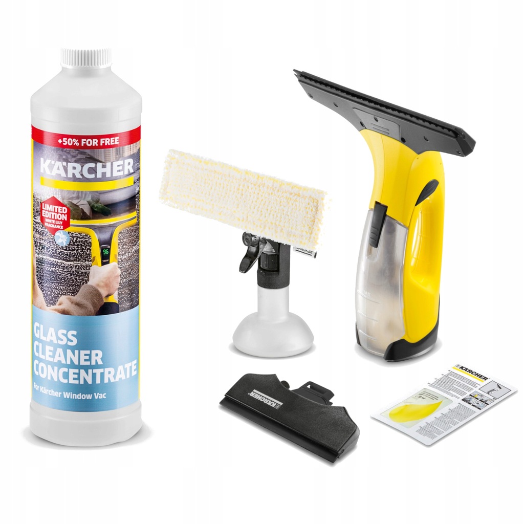 Купить Средство для мытья окон Karcher WV 2 Plus N + жидкость 0,75 л ...