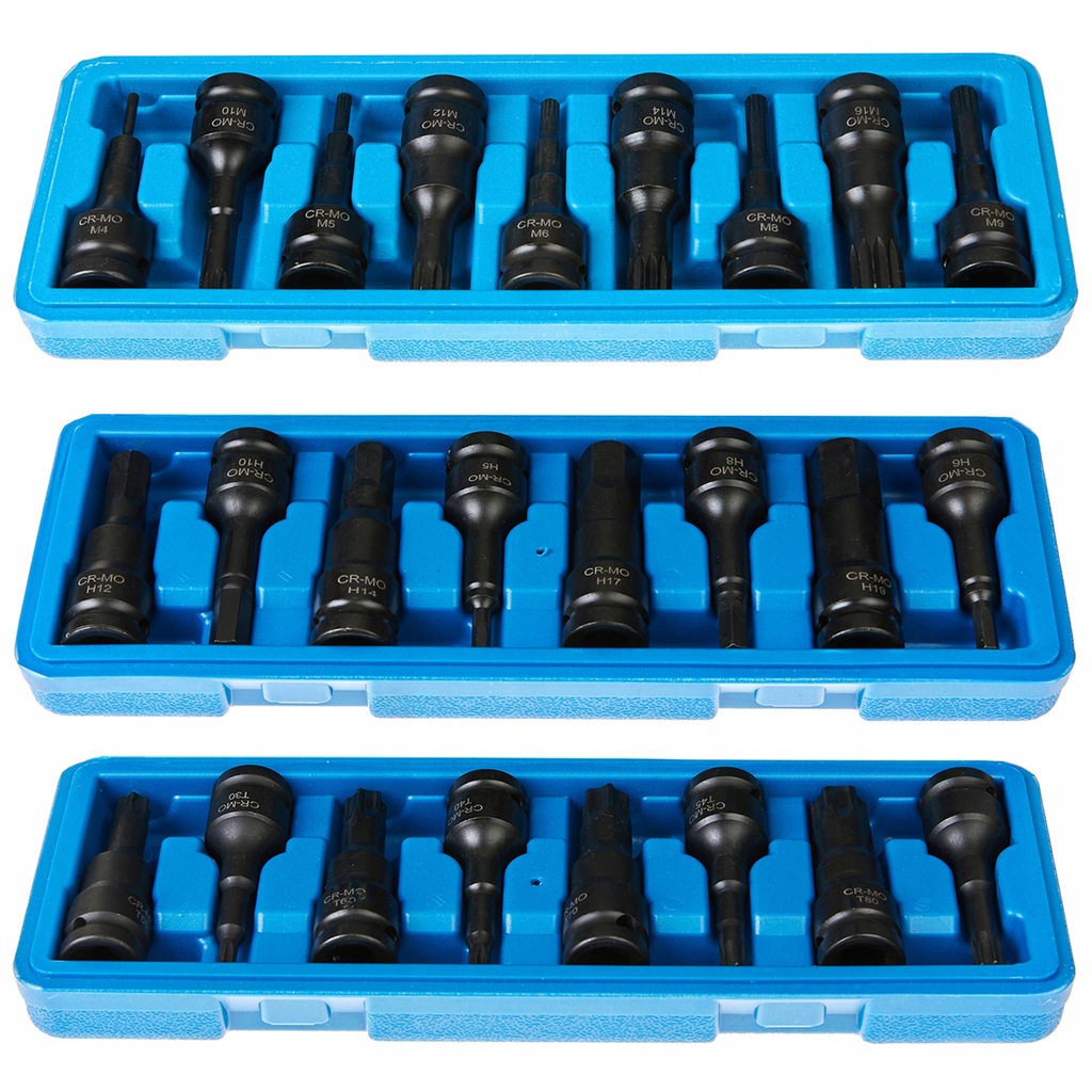 NASADKI UDAROWE TRZPIENIOWE TORX SPLINE IMBUS HEX - 13156679395 - oficjalne archiwum Allegro