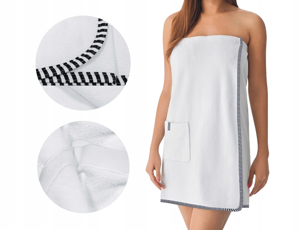 Pareo Kilt RĘCZNIK Sauna Spa Basen BIAŁY, 144 L/XL - 11186742847 ...