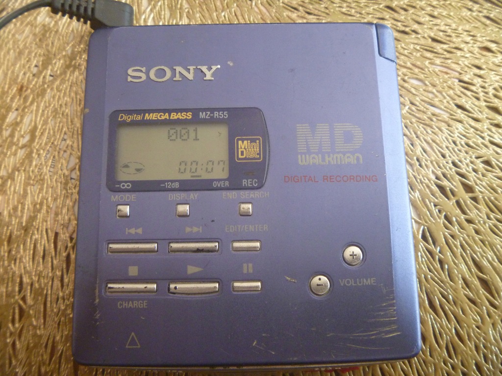 Minidisc Sony MZ-R55 - 14292881052 - oficjalne archiwum Allegro