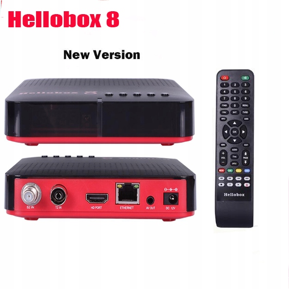 Hellobox 8 Satellite Receiver DVB-T2 Combo TV BOX - 13359146405 - oficjalne archiwum Allegro