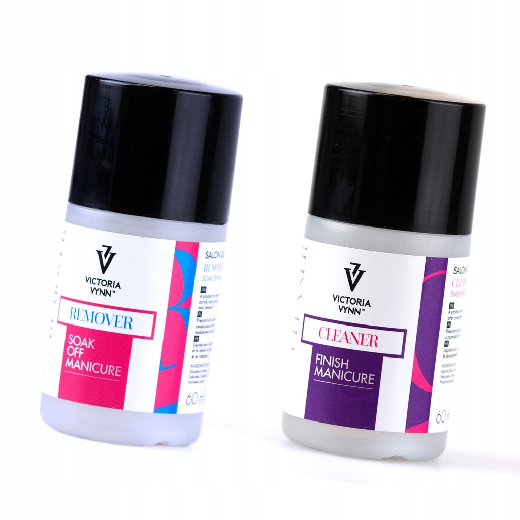 Victoria Vynn Zestaw płynów do paznokci CLEANER + REMOVER ACETON 60 ml ...