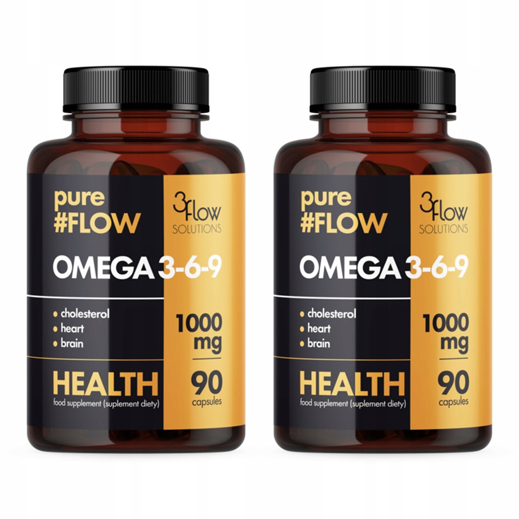 3FLOW OMEGA 3-6-9 180caps ZDROWE KWASY TŁUSZCZOWE - 10117937326 - oficjalne archiwum Allegro