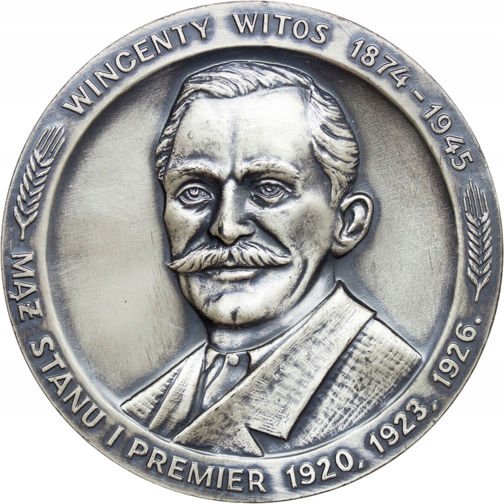Medal MW, 1991, Wincenty Witos, Za Cud nad Wisłą, srebrzony ...