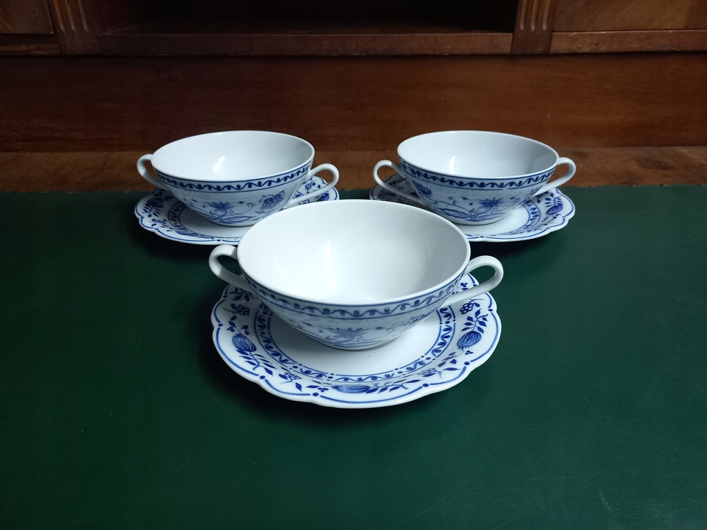 3 BULIONÓWki Kahla Wzór Cebulowy K31 - 14983454260 - oficjalne archiwum Allegro