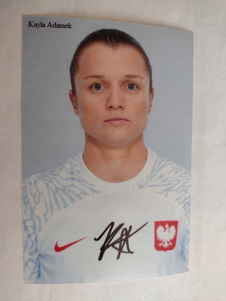 Zdjęcie 10x15 autograf Polska Kayla Adamek Reprezentacja - 14387675251 ...