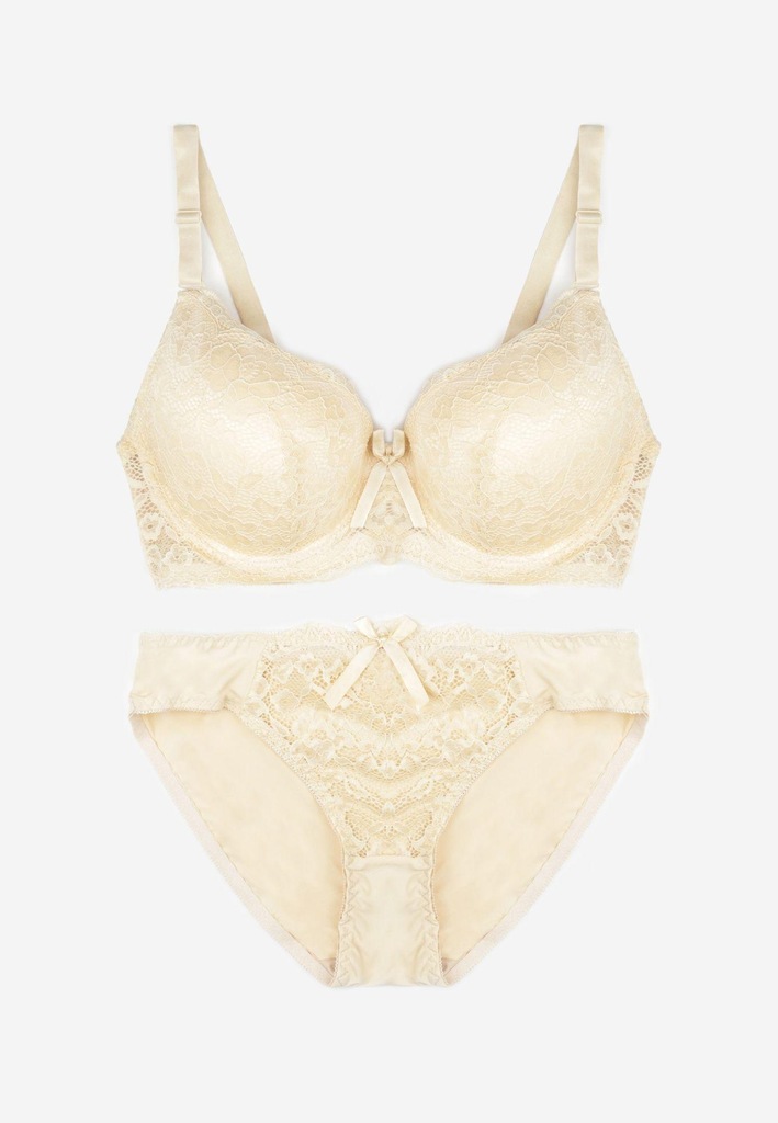 Renee Jasnobeżowy Komplet damski 100D Full Cup - 13382146384 ...