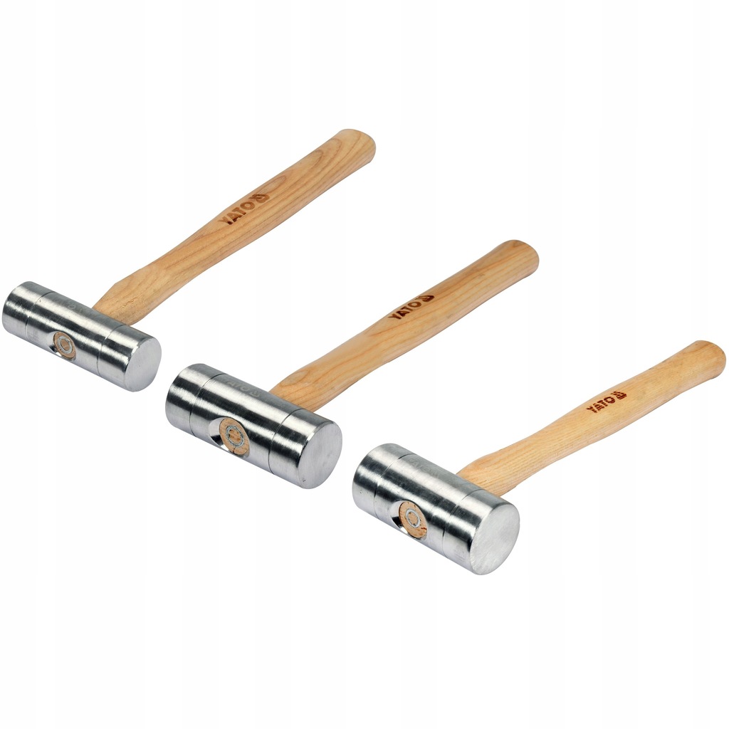 MŁOTKI ŚLUSARSKIE ALUMINIOWE 150g 300g 580g 3 szt - 13080005037 - oficjalne archiwum Allegro