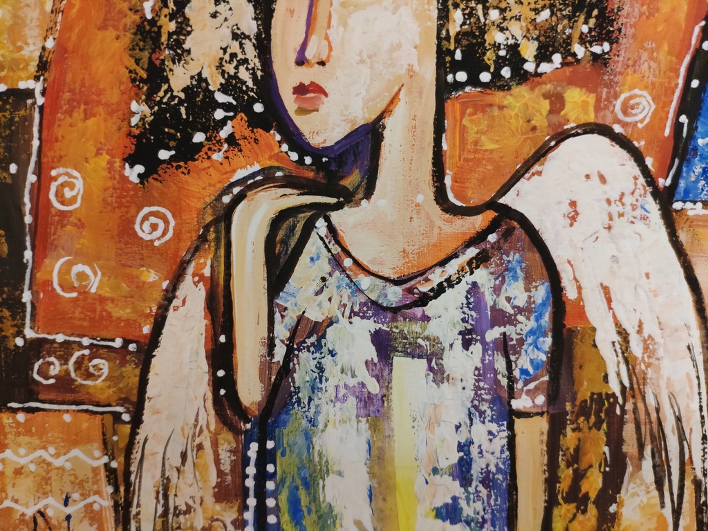 Obraz olejny Dobry duch Irena P - 8942181414 - oficjalne archiwum Allegro