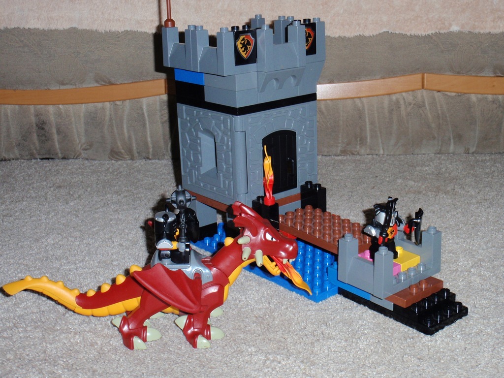 Lego DUPLO 4776 Dragon Tower Smok Zamek Castle ! - 8364910076 ...
