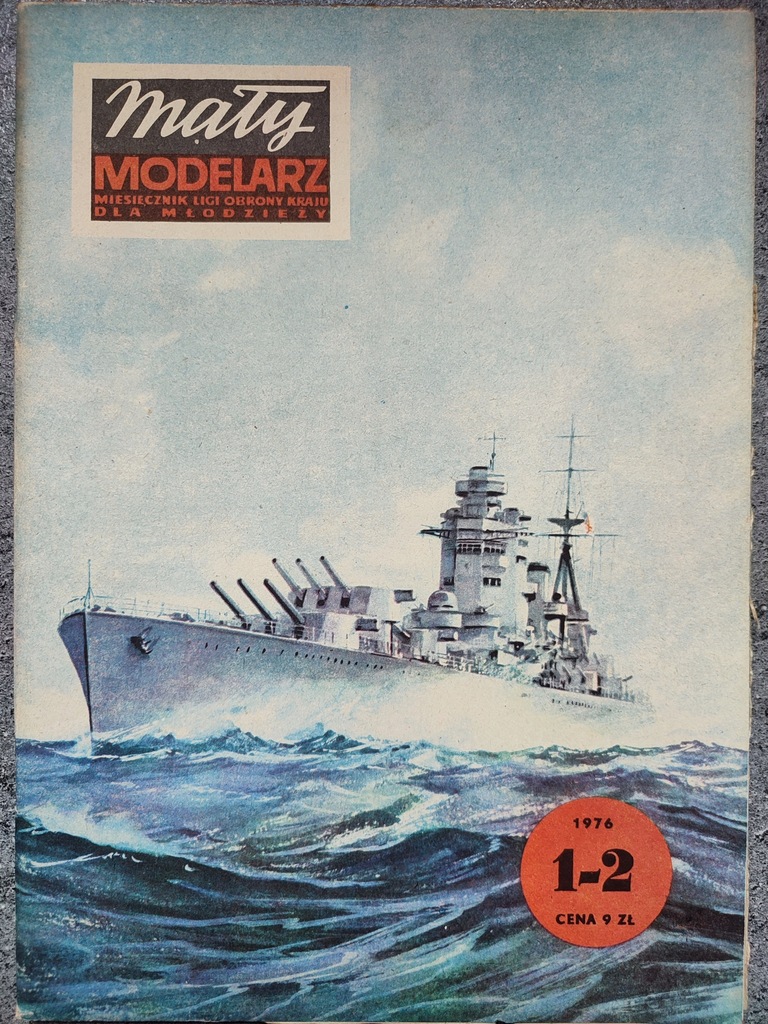 Mały Modelarz 1-2/1976 pancernik HMS RODNEY - 13822823670 - oficjalne archiwum Allegro