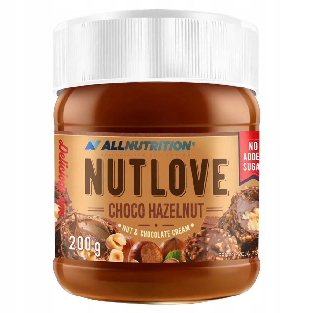 NUTLOVE Krem Choco Hazelnut 200g - 13175407374 - oficjalne archiwum Allegro