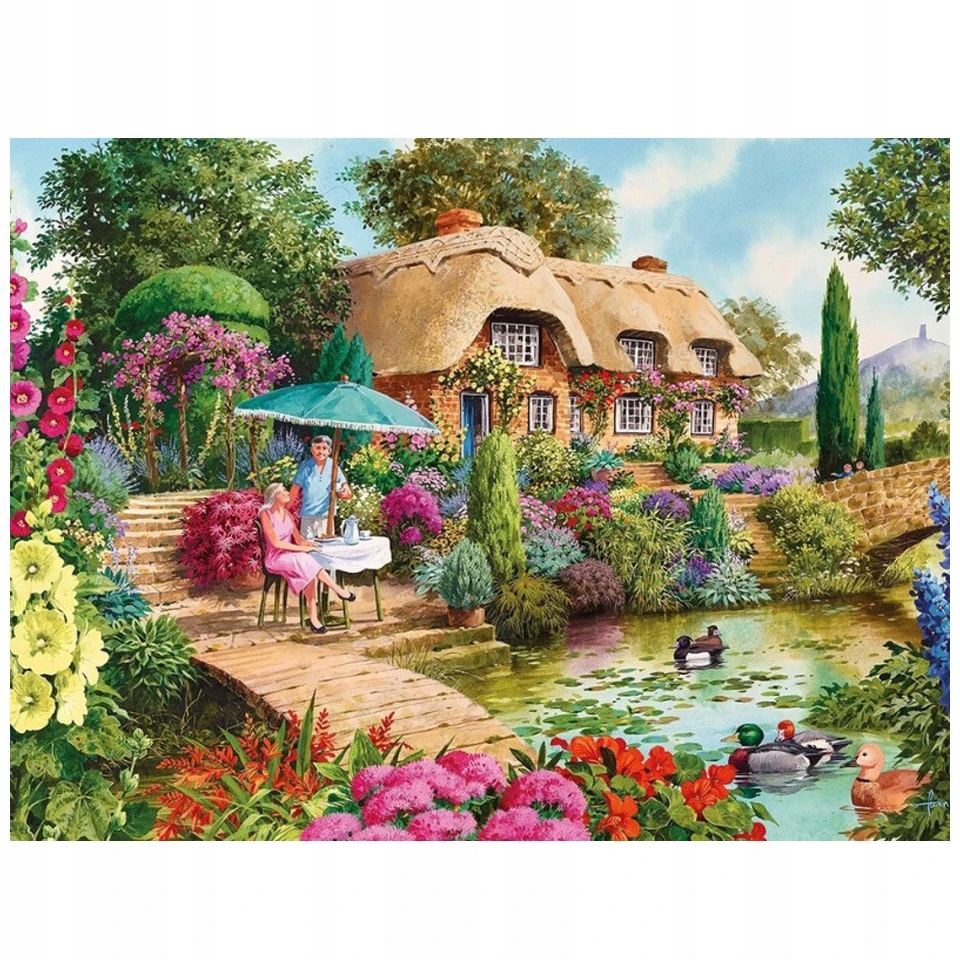 Haft diamentowy OBRAZ DIY 5D dom leśny zdjęcia ze strasu z krajobrazem ...