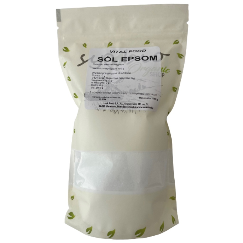 SÓL EPSOM Siarczan Magnezu 1000g Vital Food - 13120334550 - oficjalne ...