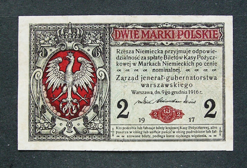 2 Marki Polskie 1916 seria A 4282479 ( jenerał ) - 13573115825 ...