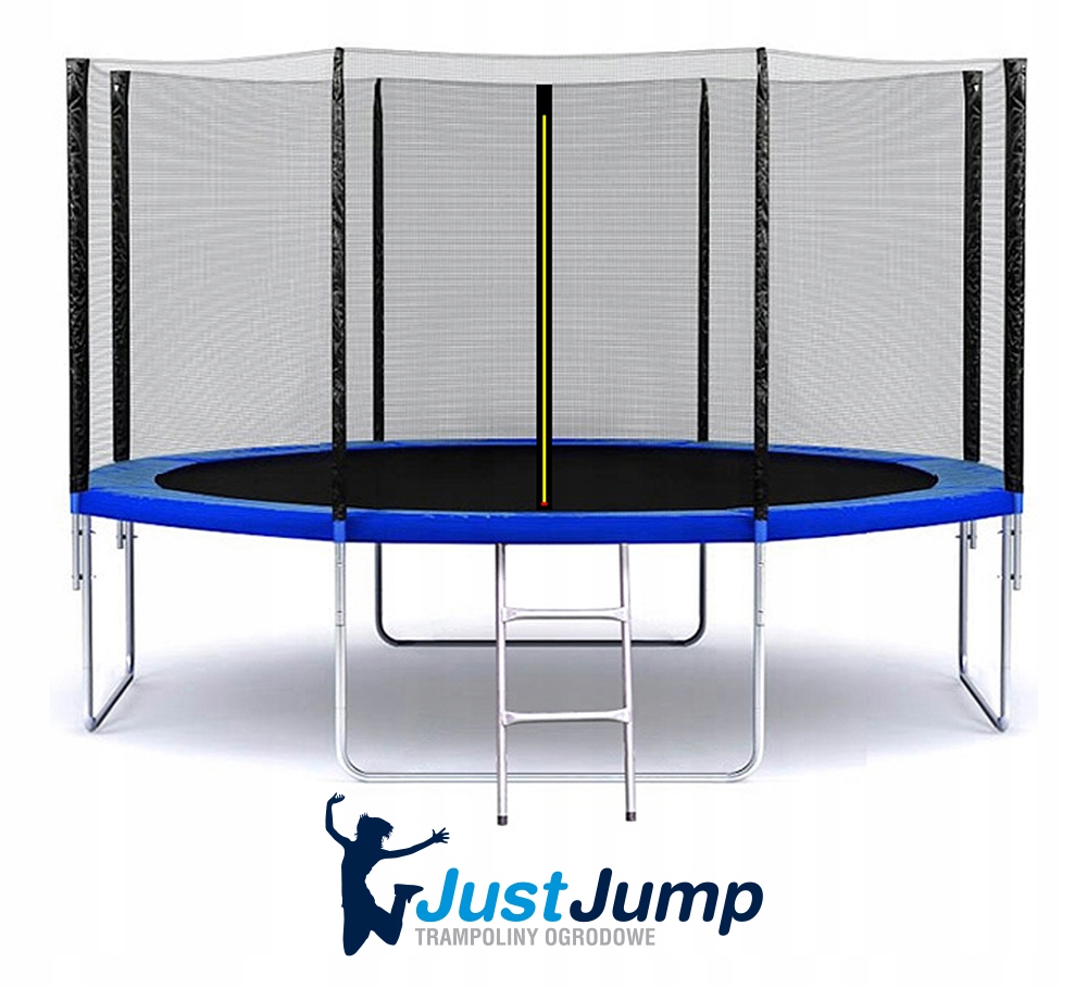 TRAMPOLINA 374CM/3,74M SIATKA + DRABINKA Just Jump - 7890628276 - oficjalne archiwum Allegro