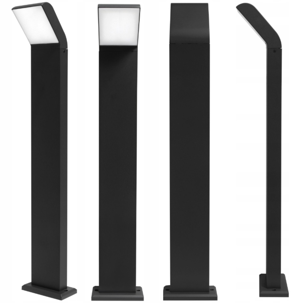 LAMPA LED OGRODOWA ZEWNĘTRZNA STOJĄCA SŁUPEK 12W 80cm ANTRACYT IP54 ...