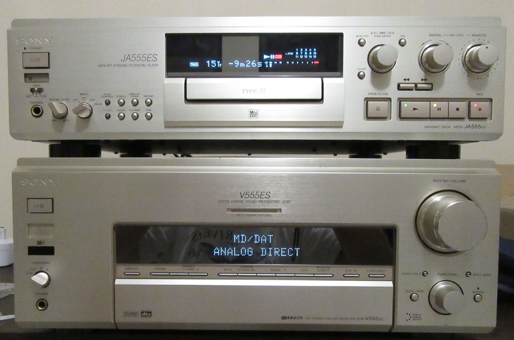 SONY MDS-JA555ES + STR-V555ES Gold + MD - 9365155431 - oficjalne ...