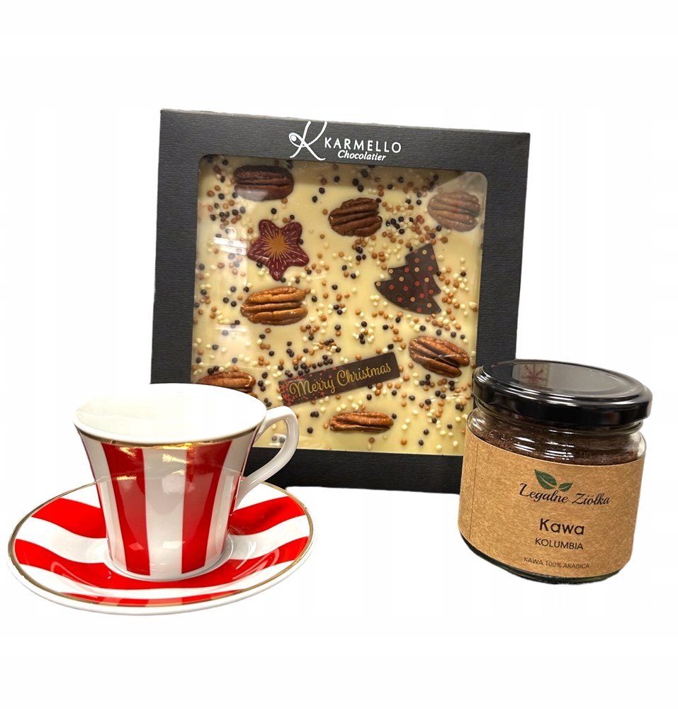 ZESTAW PREZENTOWY FILIŻANKA LA MANIA KAWA SMAKOWA CZEKOLADA KARMELLO - 14735898044 - oficjalne ...