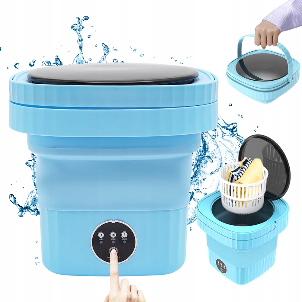 MINI PRALKA 7L PRZENOŚNA MAŁA PRALKA SKŁADANA PRALKA PODRÓŻNA DO UBRAŃ ...