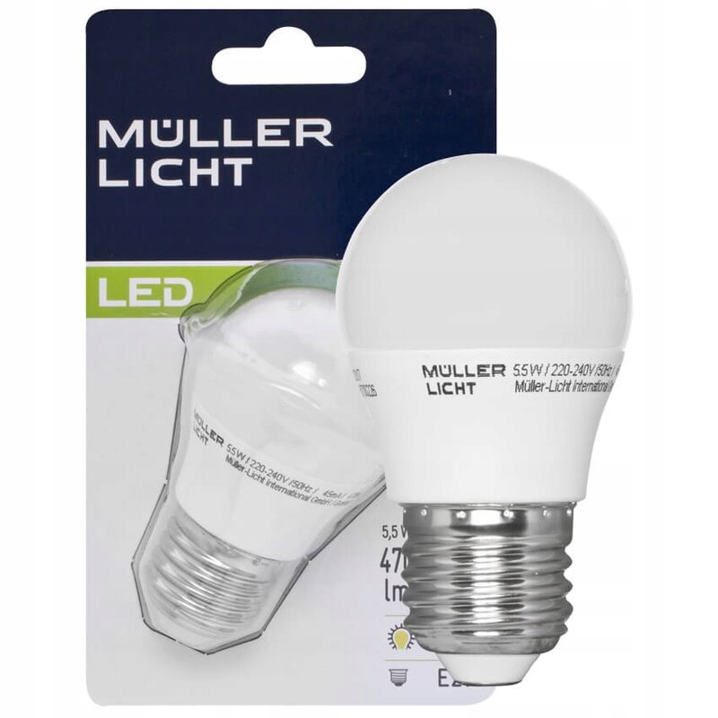 Żarówka LED Muller Licht E27 470lm 2700k 5,5W 40W - 12075494737 ... Żarówka LED Muller Licht E27 470lm 2700k 5,5W 40W - 12075494737 ...