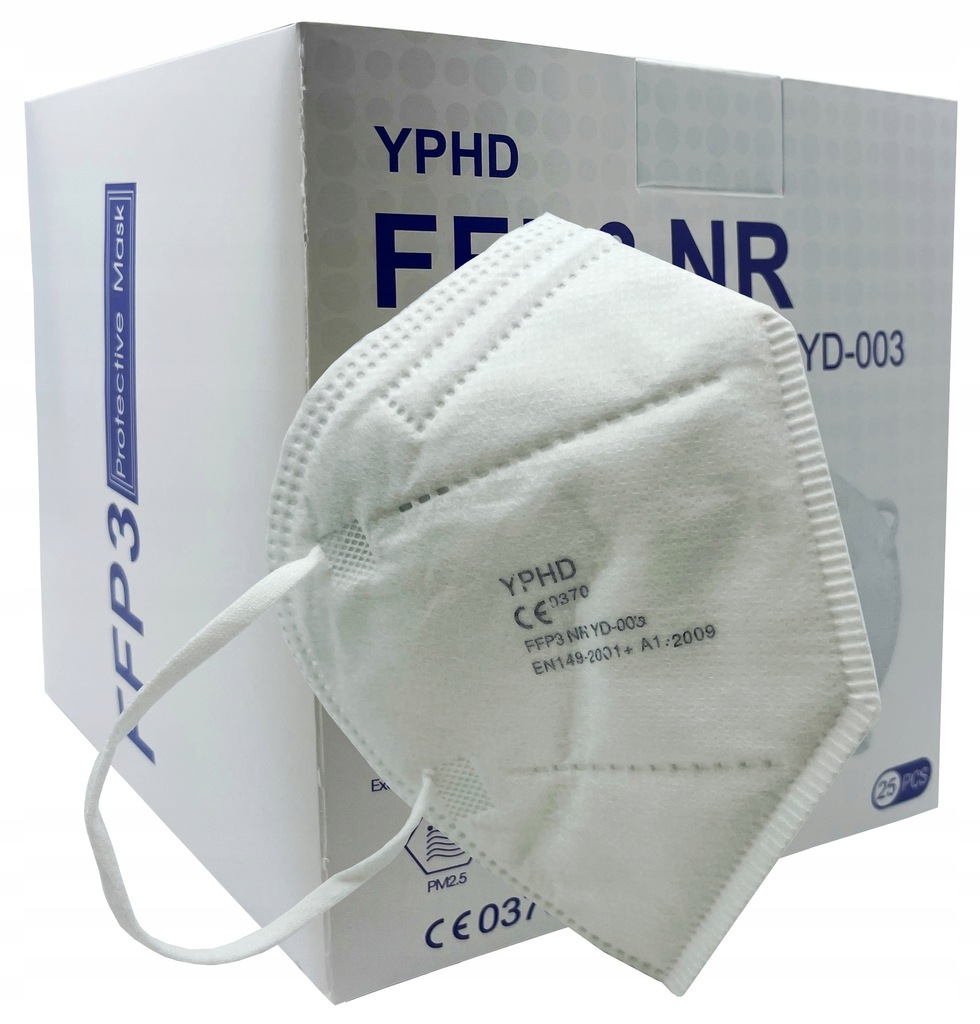 MASECZKA FFP3 CE MASKA PÓŁMASKA BIAŁA 25SZT - 11684090504 - oficjalne ...