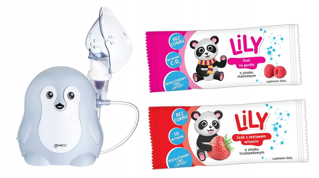Inhalator nebulizator dla dzieci Pingwinek+ GRATIS - 7571132204 ...