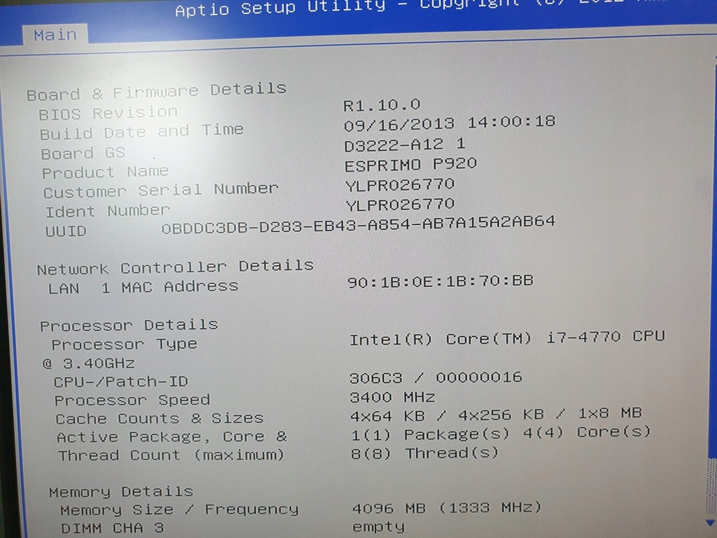 Fujitsu Siemens Esprimo 920 0 MI5W i7 4th gen (2101229) - 14403630970 ...
