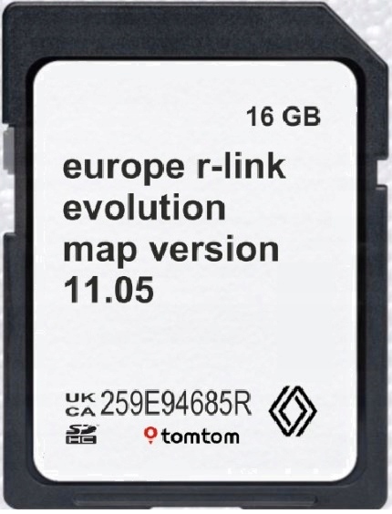 MAPA Renault R-LINK 11.05 TOMTOM 2023/2024 EUROPA - 14100163895 ...