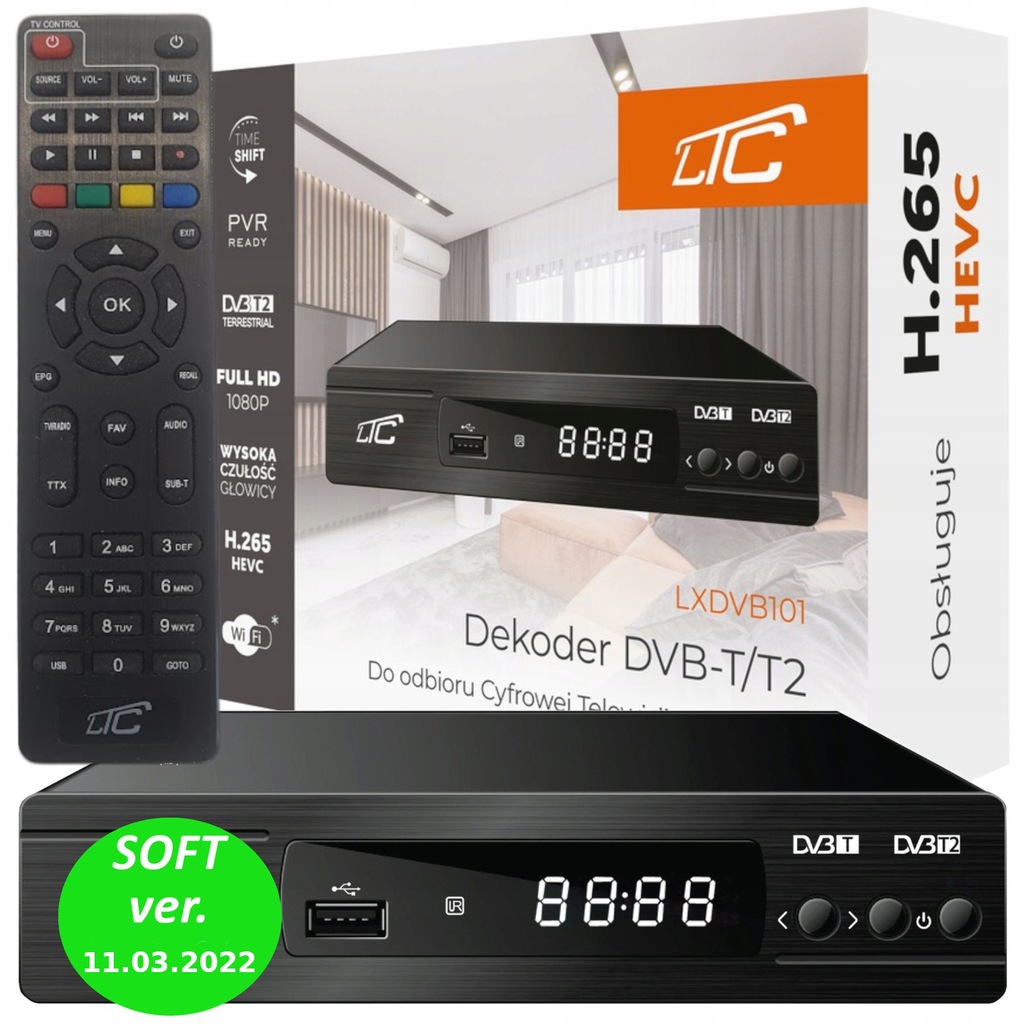 TUNER DVB T2 HEVC TV NAZIEMNA CYFROWY - 11794111744 - oficjalne ...