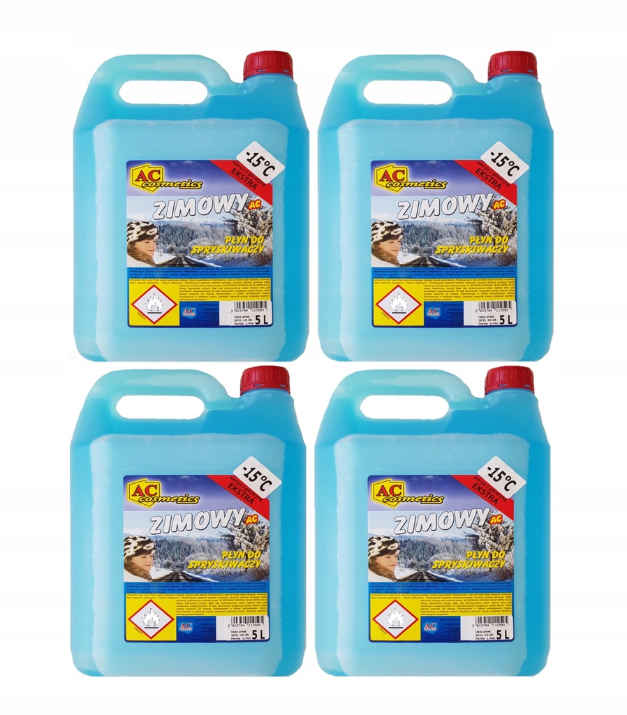 ZESTAW ZIMOWYCH PŁYNÓW DO SPRYSKIWACZY 4x5l -EXTRA - 11534065691 ...