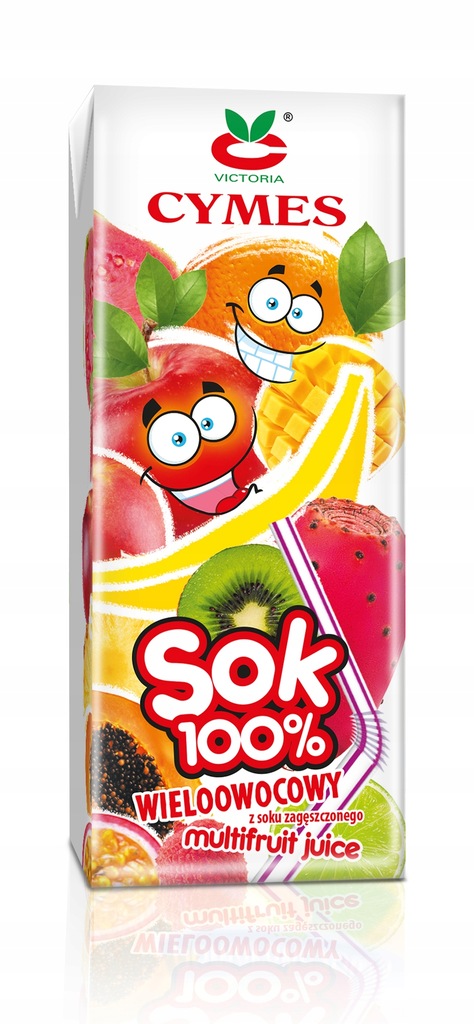 Sok Cymes 200ml wieloowocowy w kartoniku ze słomką - 12652922458 ...