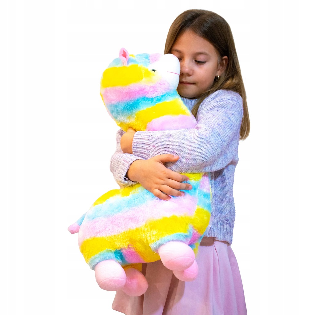 Pluszak alpaka dla dzieci tęczowa maskotka 60 cm - 12797097241 ...