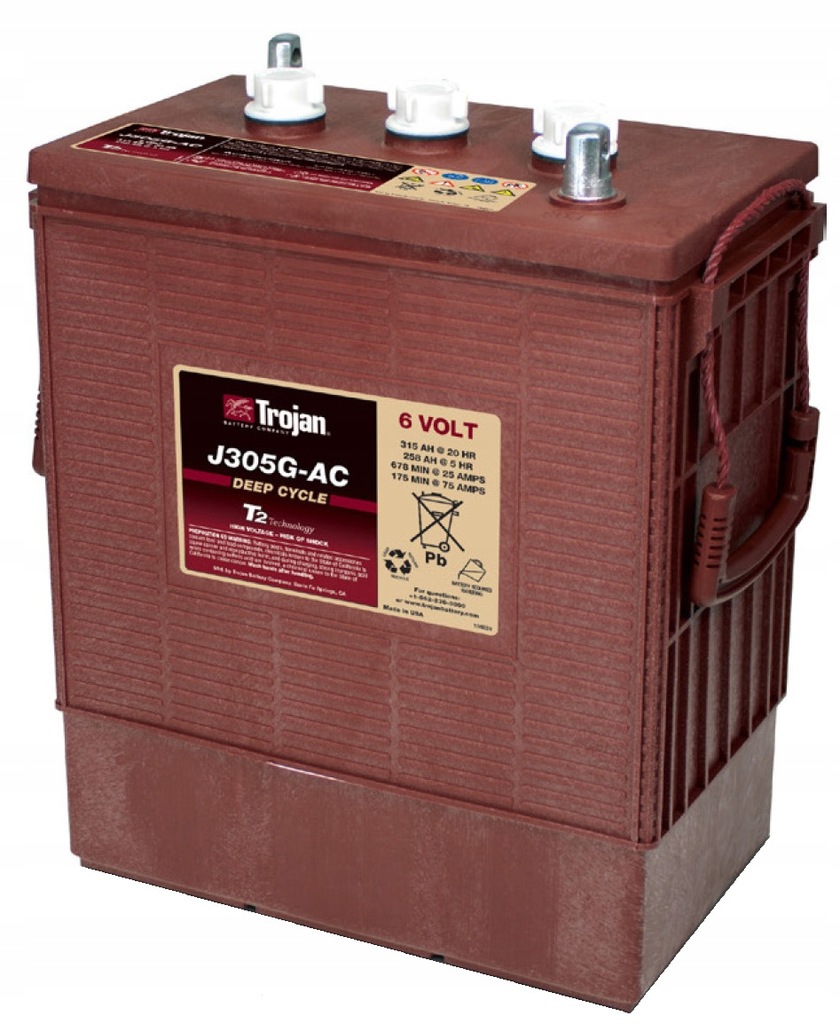 Akumulator trakcyjny TROJAN J305 G - AC 6V 315Ah - 7662802819 ...
