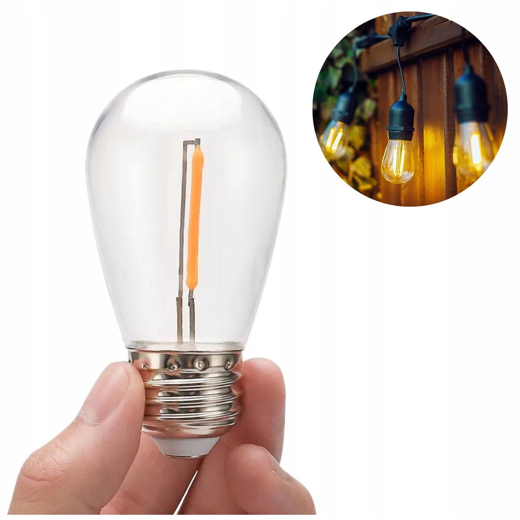 ŻARÓWKA LED E27 EDISONA GIRLANDY RETRO LOFT 1W - 13725043950 ...