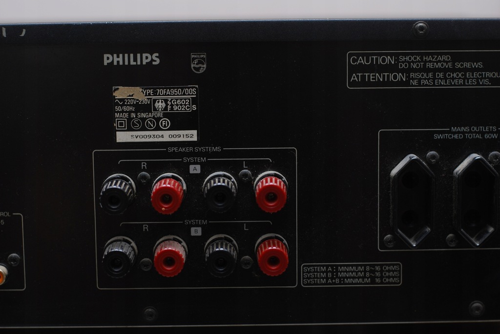 WZMACNIACZ STEREO PHILIPS FA 950 NAJWYŻSZY MODEL - 7911460291 ...