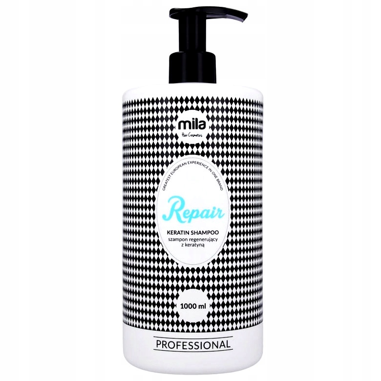 MILA REPAIR KERATIN SZAMPON ODBUDOWUJĄCY 1000ml - 12302429427 - oficjalne archiwum Allegro