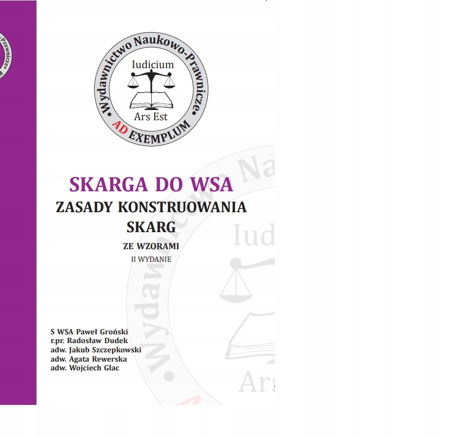 Skarga do WSA zasady konstruowania - 11446663886 - oficjalne archiwum Allegro