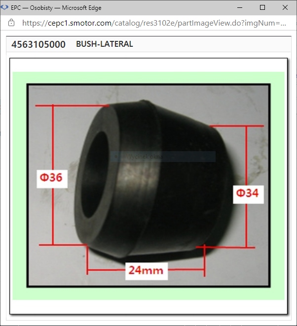 Tuleje drążka reakcyjnego SsangYong - 12477243748 - oficjalne archiwum ...