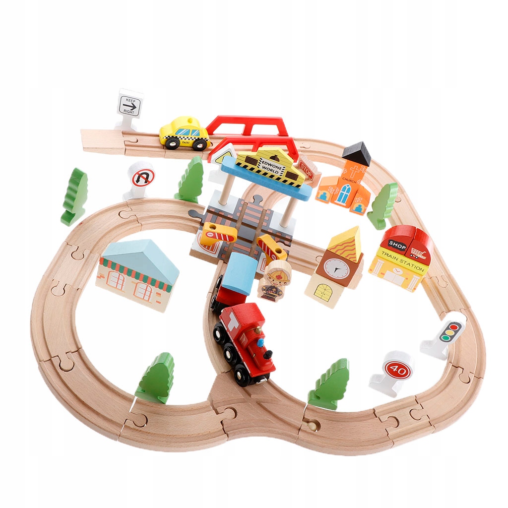 Drewniany system kolei miejskiej Cross Road Train - 10538163262 ...