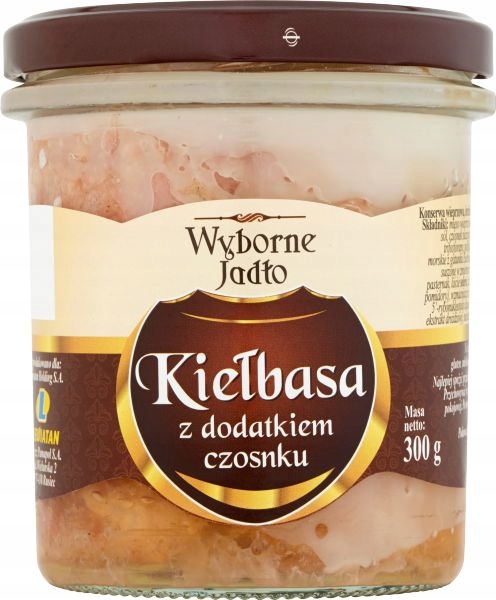WYBORNE JADŁO KIEŁBASA Z DODATKIEM CZOSNKU 300 G - 12664650663 ...
