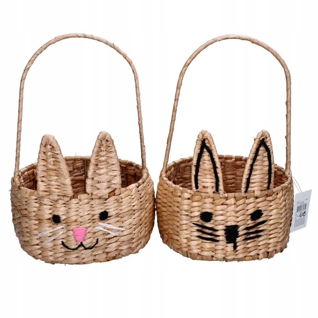 Koszyk wiklinowy wielkanocny z uszami zająca - 13401711409 - oficjalne ...